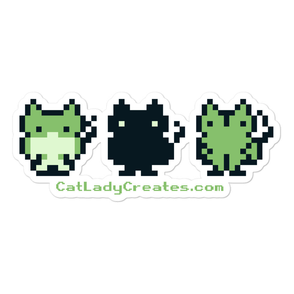 Pixel Cat Stickers – Cat Lady Creates